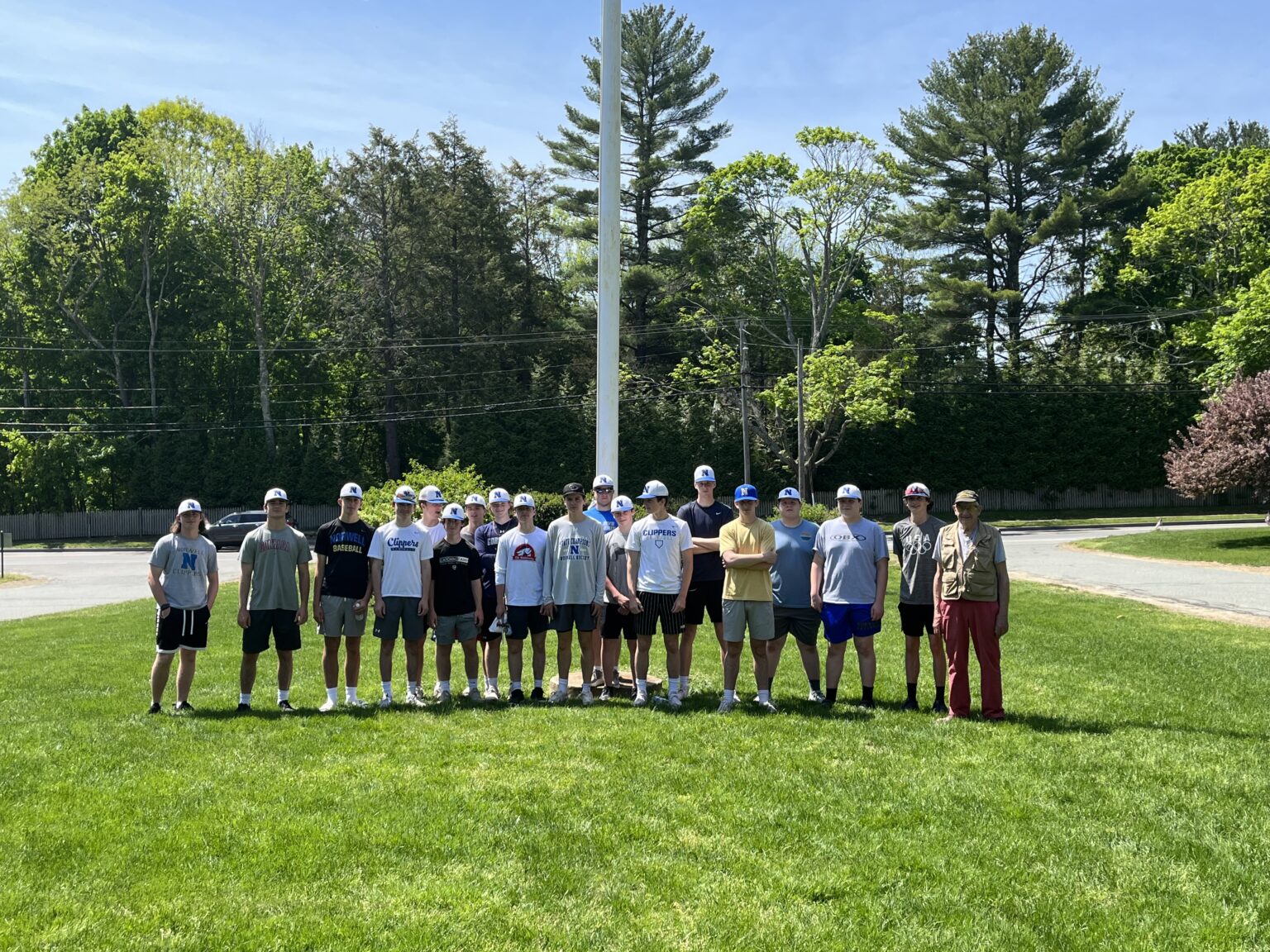 Norwell Baseball Team Lines Main Streets with American Flags for ...
